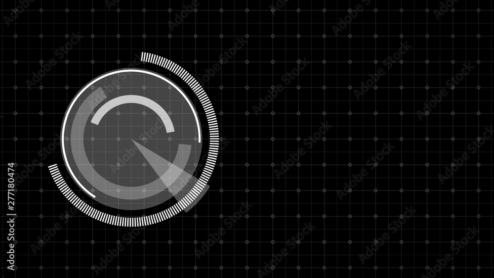 Digital touch screen circle rotation analyzes calculation element ...