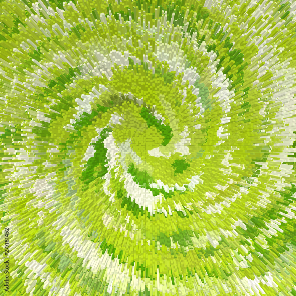Green abstract extrusion background spiral whirlpool data flow extrude ...