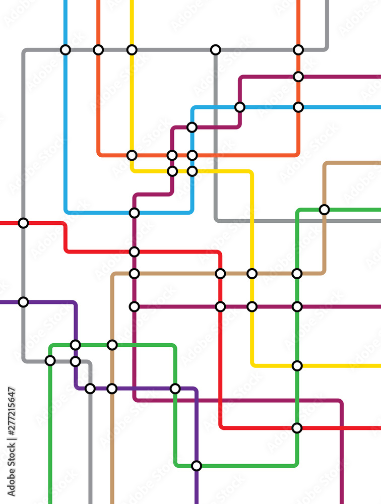 Metro subway tube map - underground scheme DLR and crossrail system ...