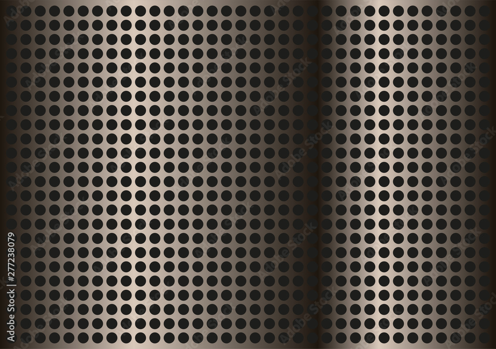 Reja con agujeros de color gris metálico. Stock Vector | Adobe Stock