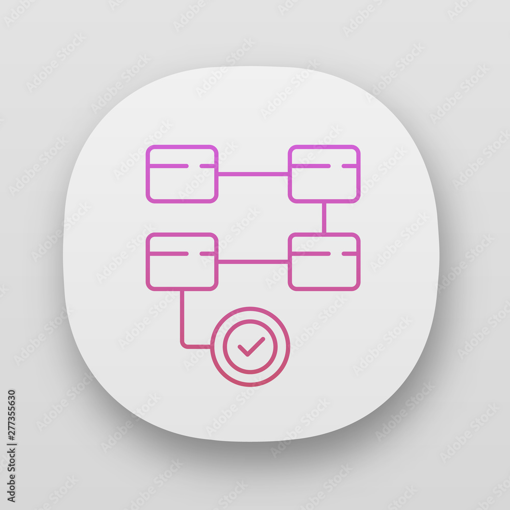 Vector de Stock Activity diagram app icon. Workflow actions. Process map. Deployment flowchart ...