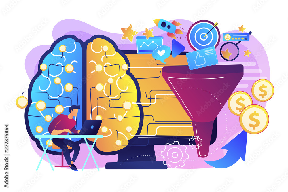 Vector de Stock Artificial intelligence assistant. Deep learning ...