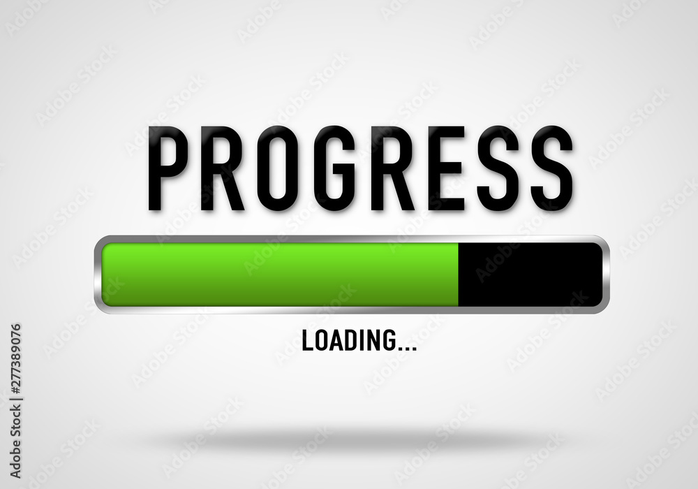 Work in Progress - loading bar illustration Stock Illustration | Adobe ...