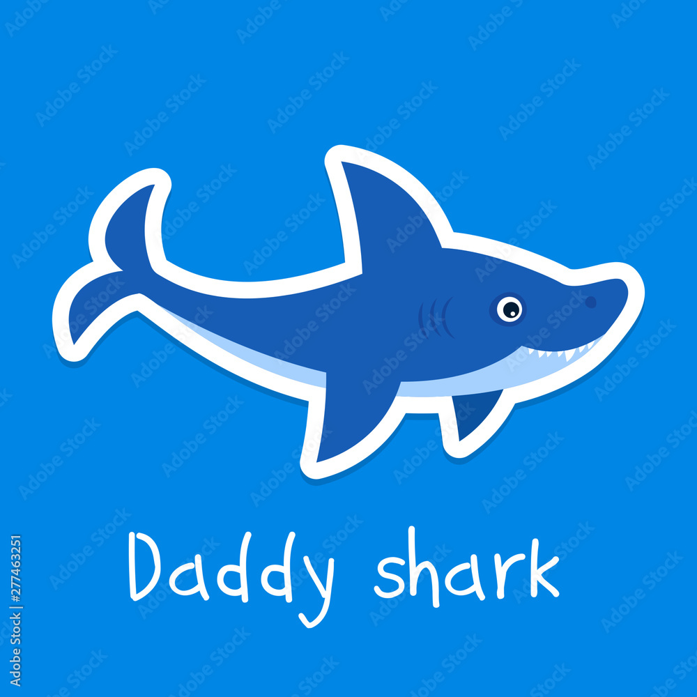 Daddy shark Stock Vector | Adobe Stock