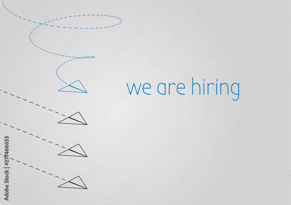 we are hiring a folded paper boat Stock Vector | Adobe Stock