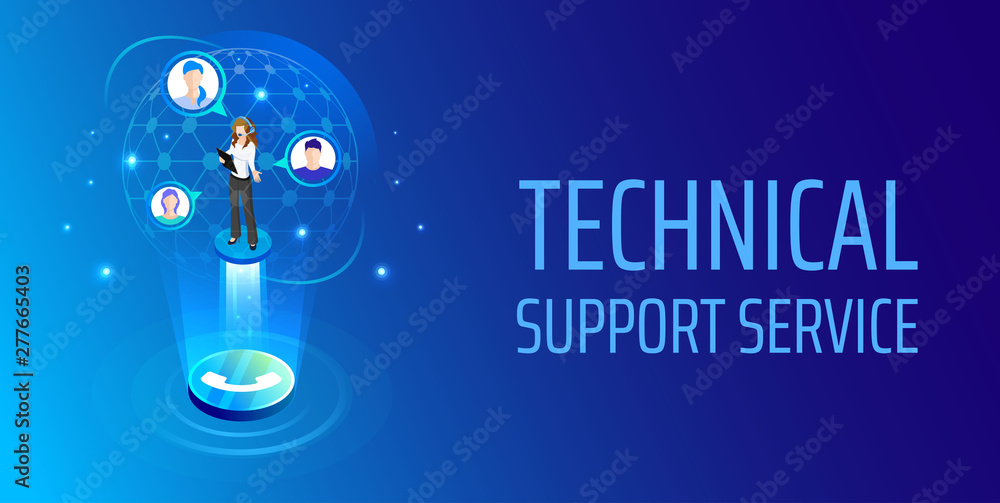 Vector template for website and app. Customer, client care and support ...