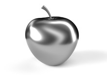 Gleaming Metallic Textured Apple Free Stock Photo - Public Domain Pictures