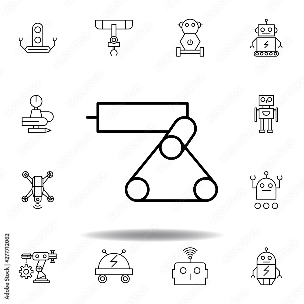 Robotics industrial robot outline icon. set of robotics illustration icons. signs, symbols can ...