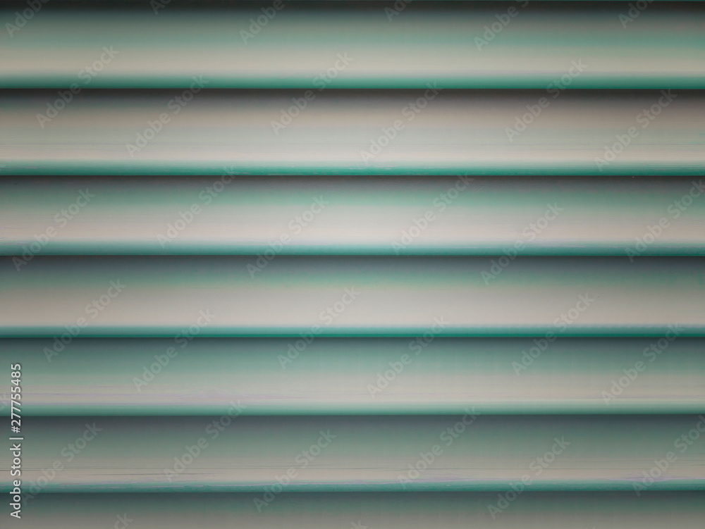Beautiful facade detail with bright green turquoise shutters. Wooden ...