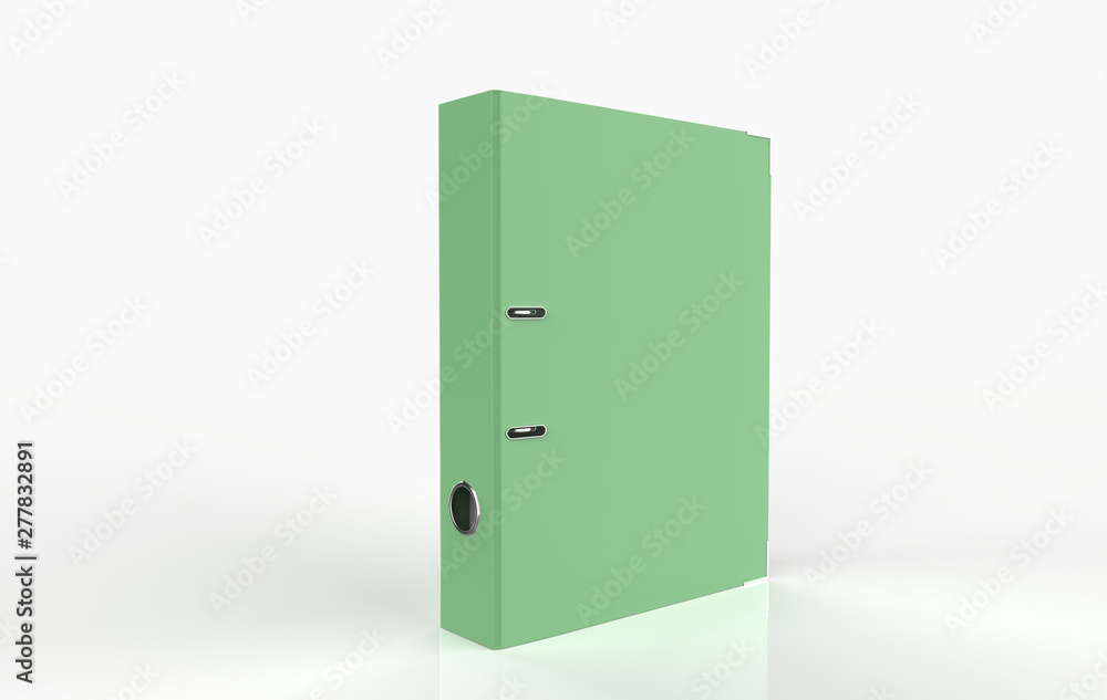 Blank ring binder folder design mockup. Self-binder mock up with stack ...