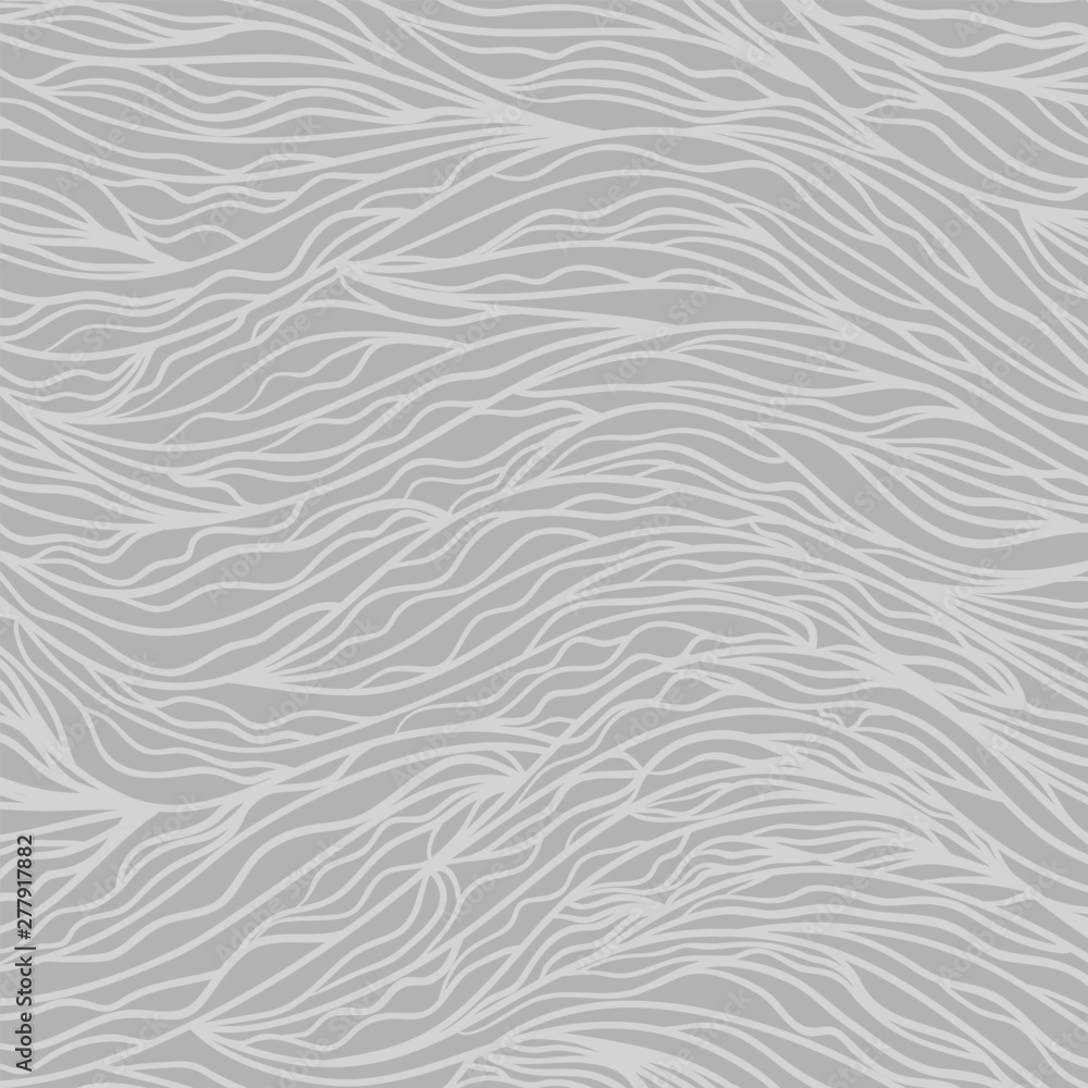 Hand drawn sea pattern with waves. Monochrome universal texture ...