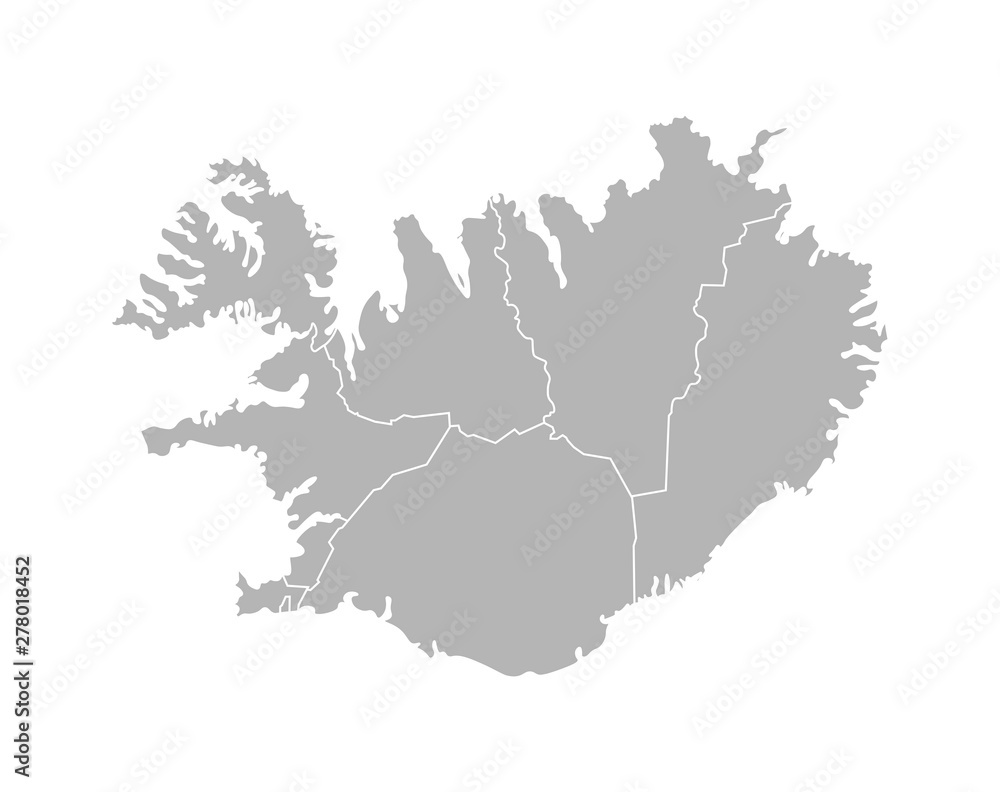 Vector isolated illustration of simplified administrative map of ...