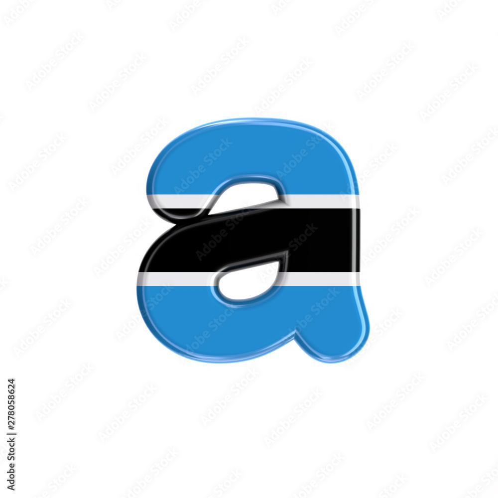 Botswana flag letter A - Lowercase 3d Batswana font - Suitable for ...