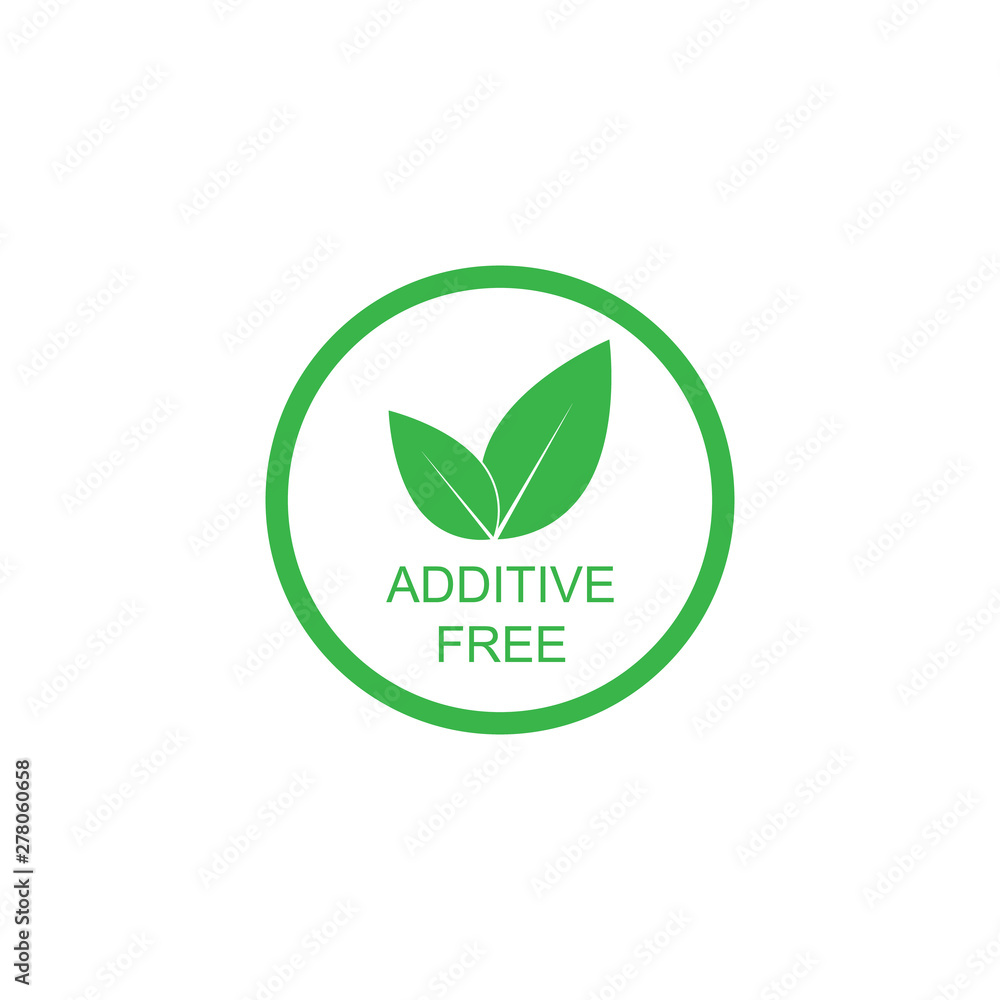 Additives free sign simple design Stock Vector | Adobe Stock