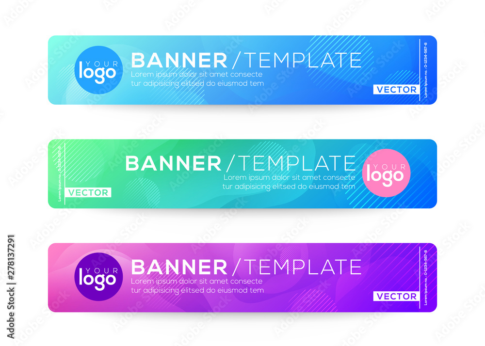 Abstract Web banner design background or header Templates. Fluid ...