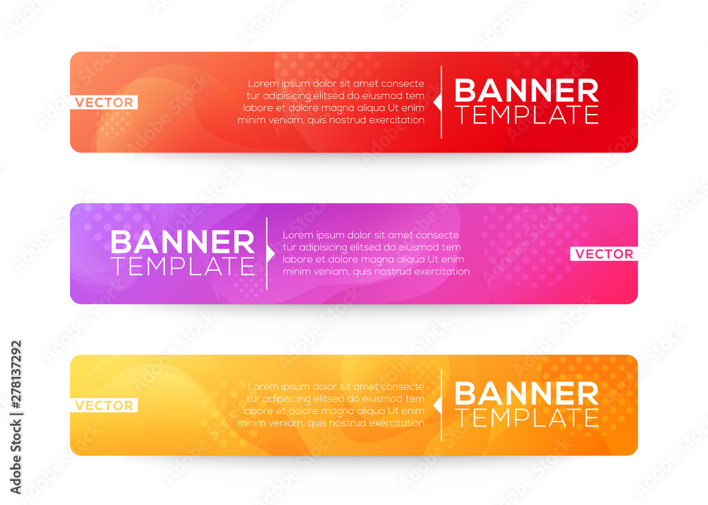 Abstract Web banner design background or header Templates. Fluid ...