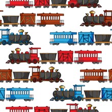 Toy Trains Seamless Pattern Free Stock Photo - Public Domain Pictures