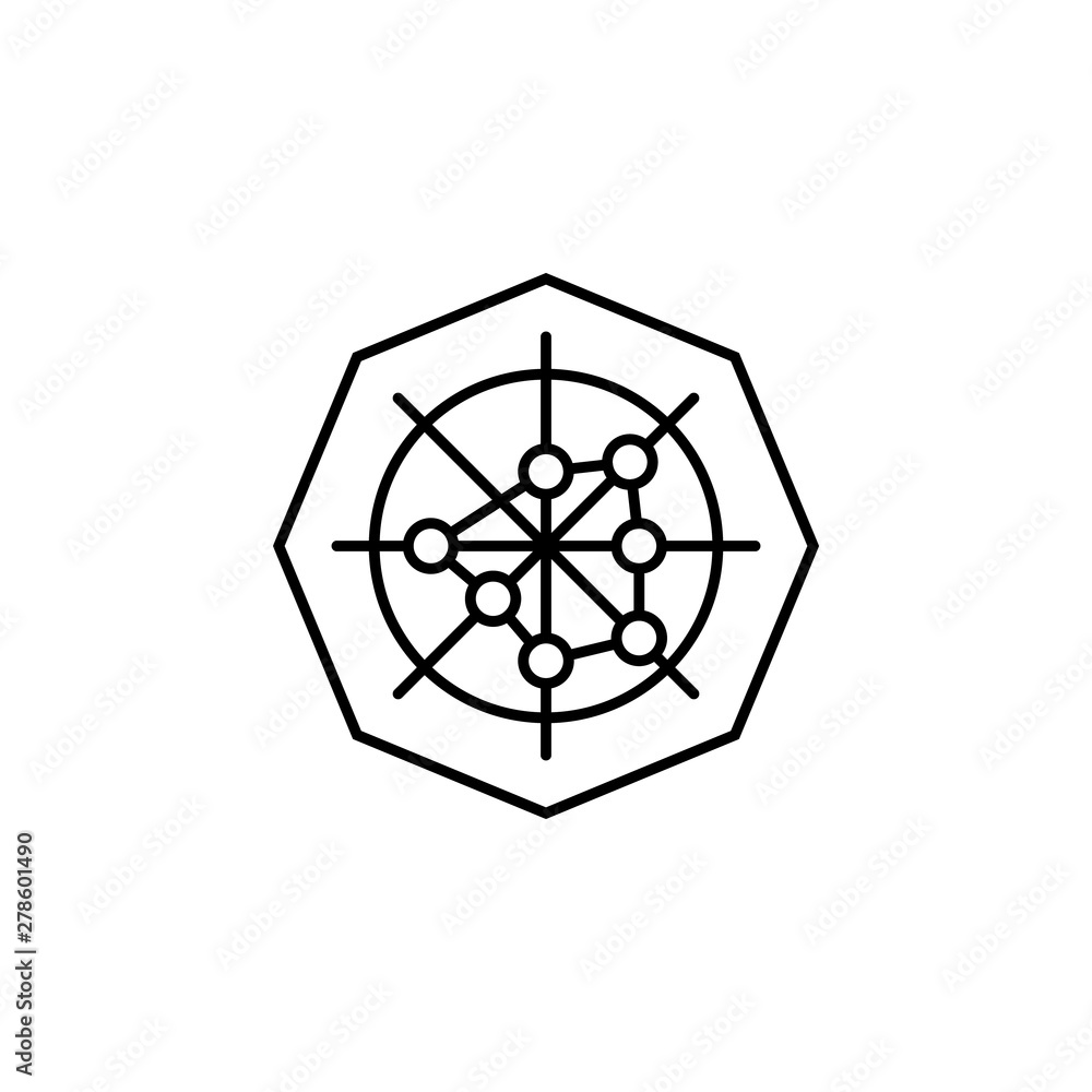 Radar chart finance outline icon. Element of finance illustration icon ...