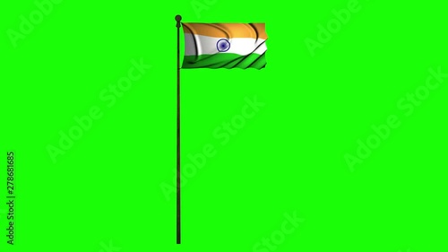 india Animation Flag Animation Green Screen Animation india Waving Flag ...