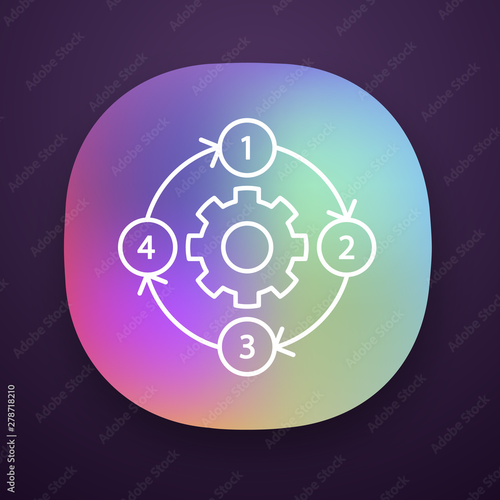 Process diagram app icon. PFD. Flowsheet. Continuous process map ...