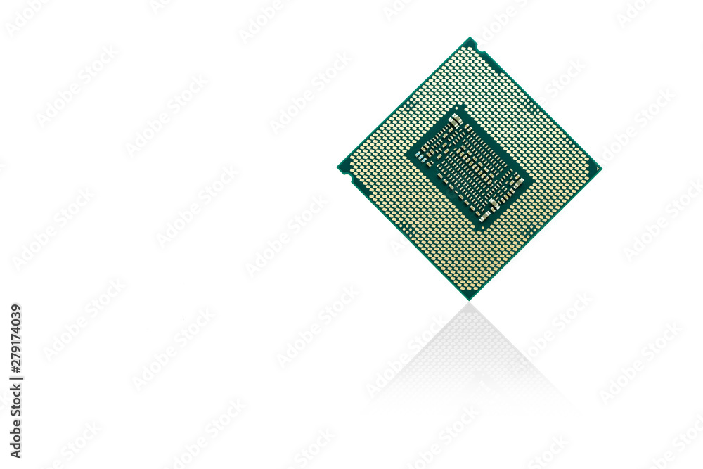 Central Processing Unit (CPU) the bottom side, socket contact for ...