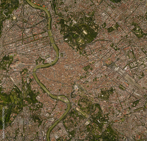 High resolution Satellite image of Rome, Italy (Isolated imagery of ...