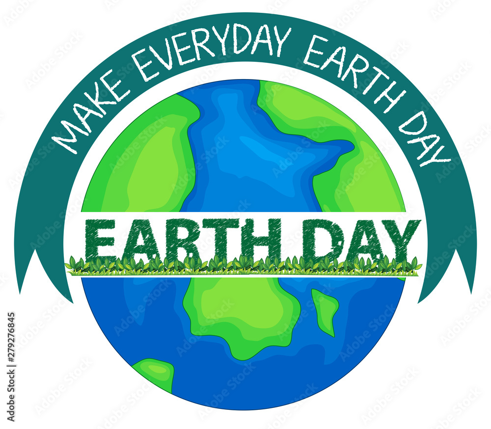 Make everyday earth day poster Stock Vector | Adobe Stock