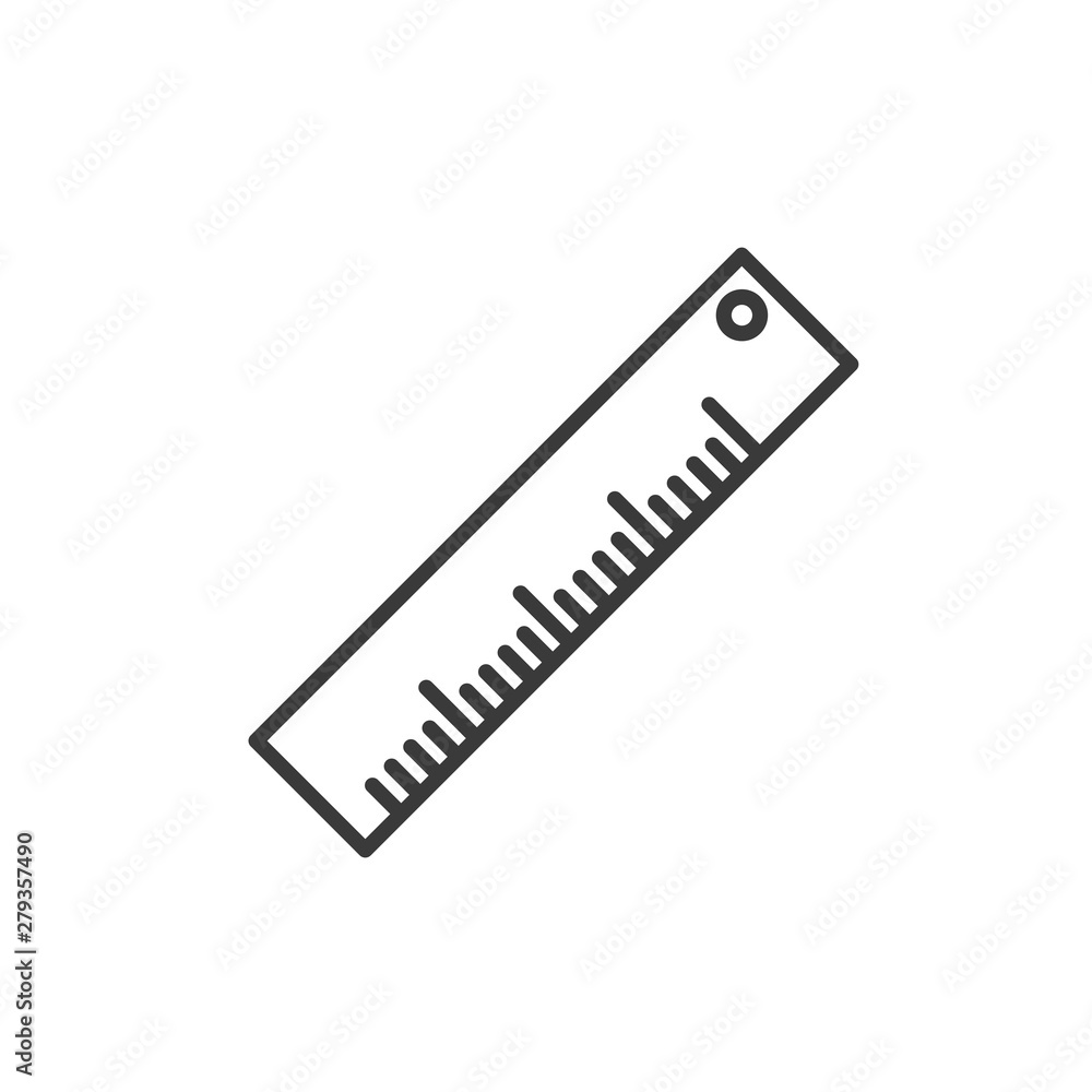 Ruler icon template color editable. Measurement ruler symbol vector ...