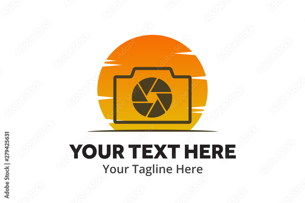 simple camera logo creative design in flat style with color .camera ...