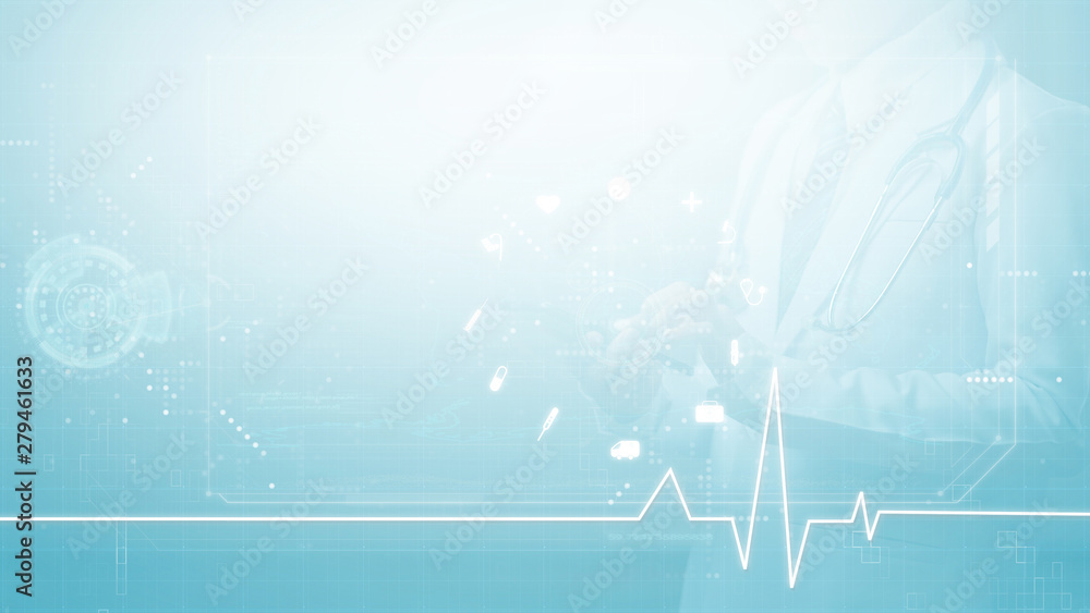 medical abstract background, medical digital symbol graphic background ...