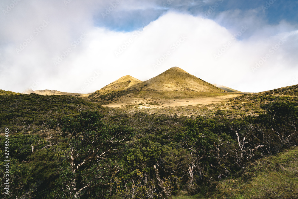 Straight EN3 longitudinal road northeast of Mount Pico and the ...