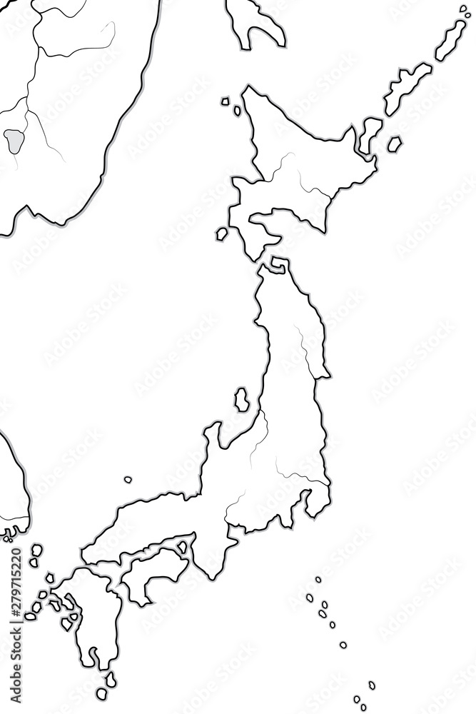 World Map of JAPAN: «Land of the Rising Sun» (endonym: Nippon/Nihon ...