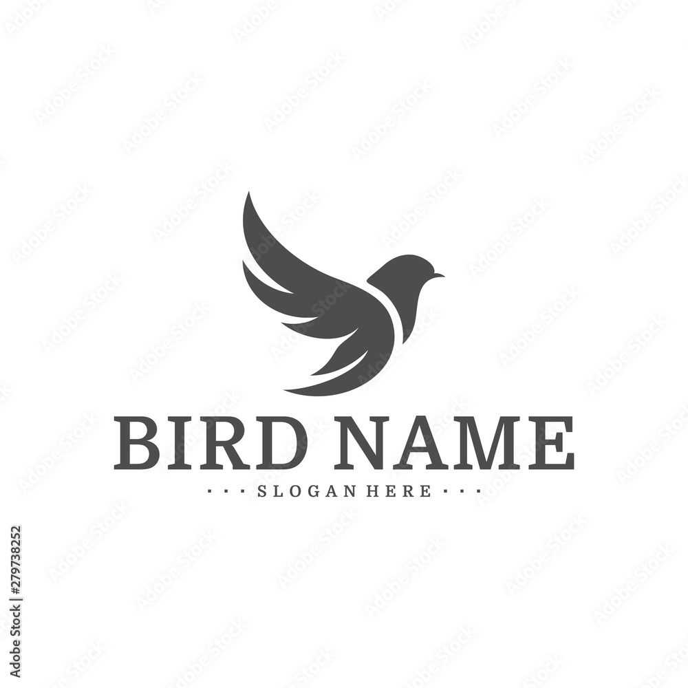 Bird logo Design Vector Template. Bird icon vector concept Stock Vector ...