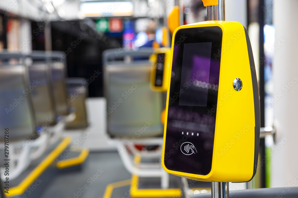 Transport POS-terminal. Payment for travel in transport. Validator for ...