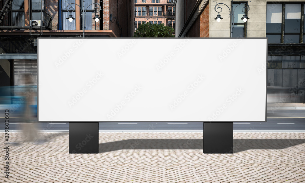 street advertising horizontal billboard mockup Stock Photo | Adobe Stock