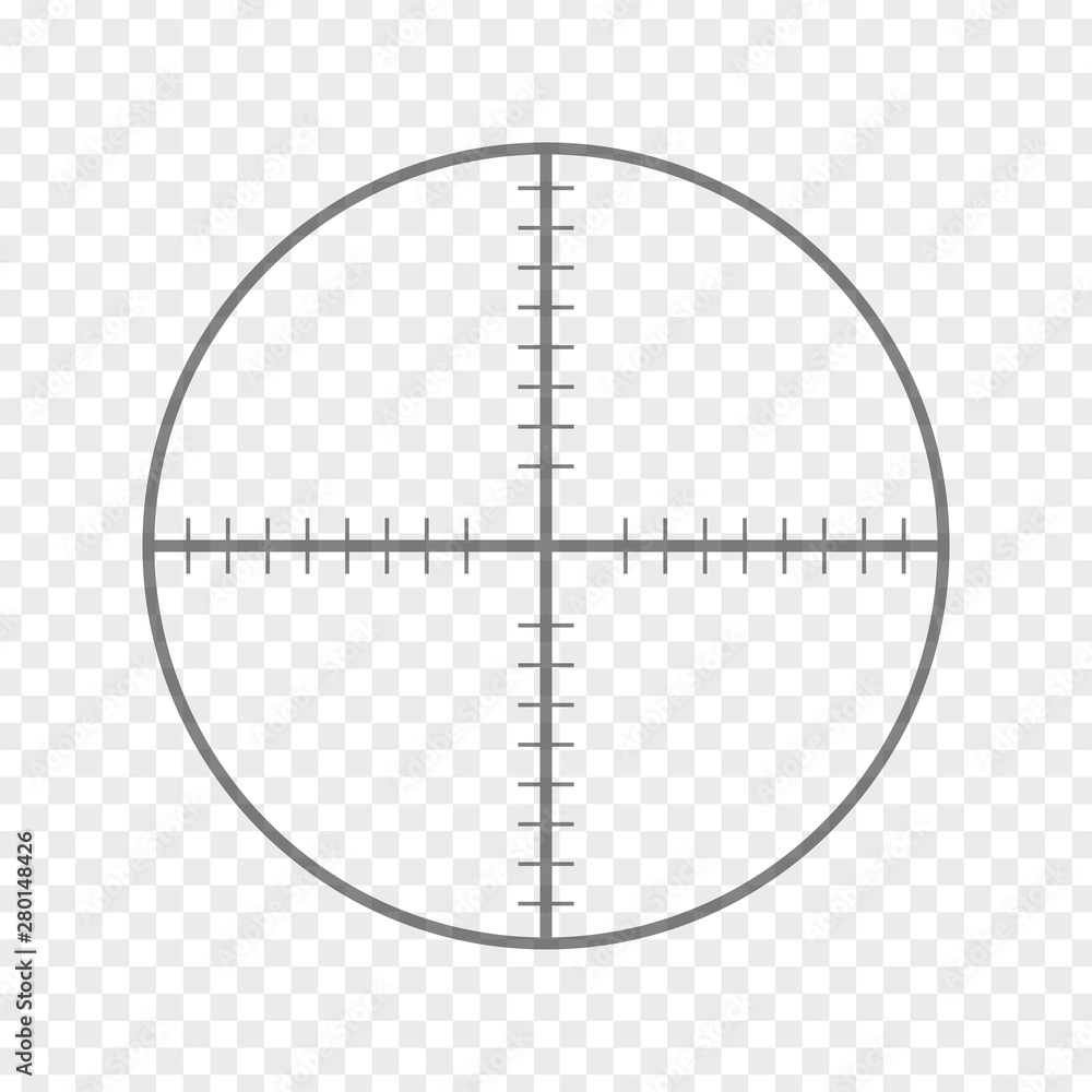 Sniper rifle aim isolated on transparent background. Crosshair target ...