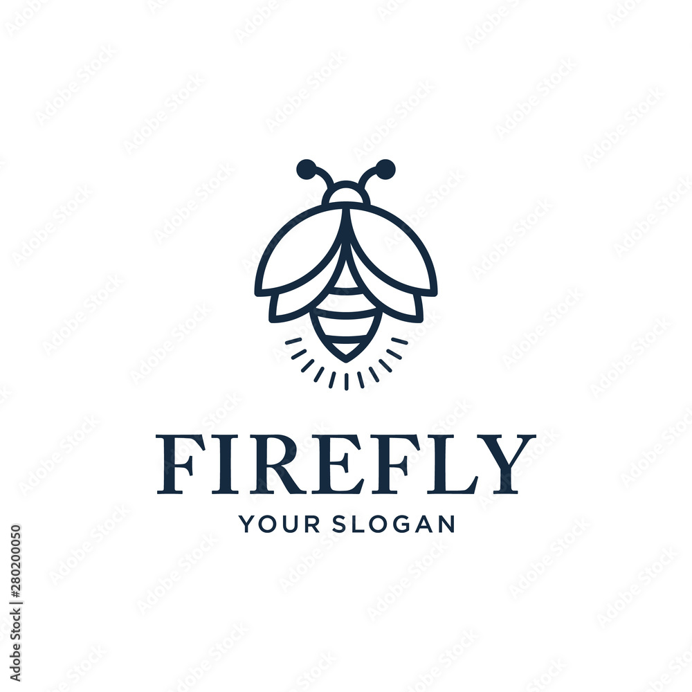 firefly logo design inspiration Stock Vector | Adobe Stock