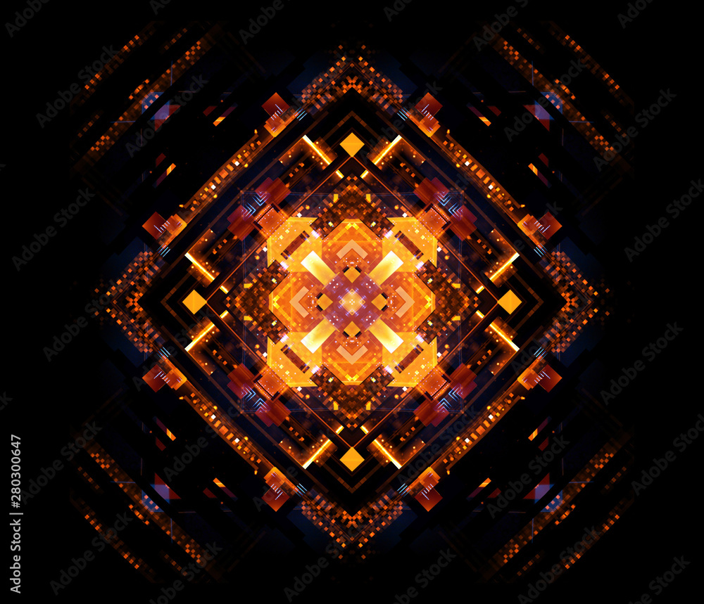 Ilustración de Stock Led Light. luma effect. Future tech. Glare cubes ...