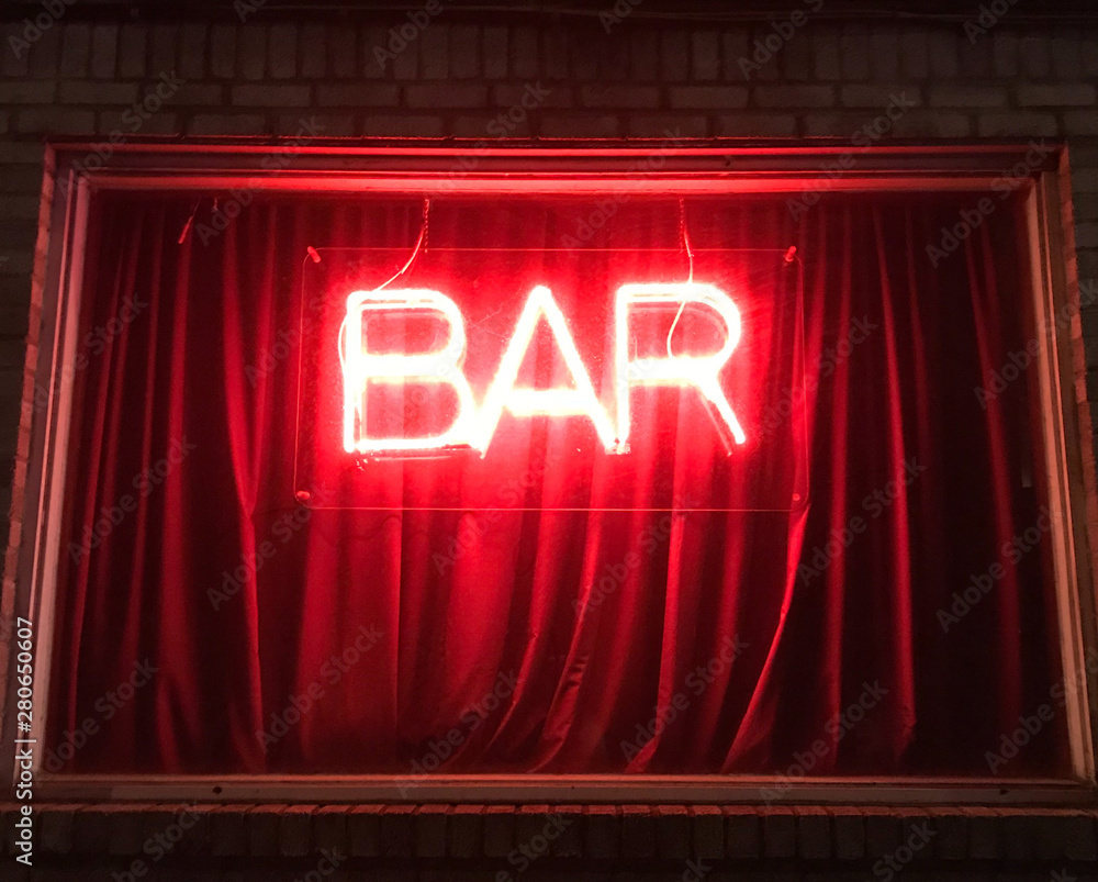 Seedy Bar Neon Sign Stock Photo | Adobe Stock