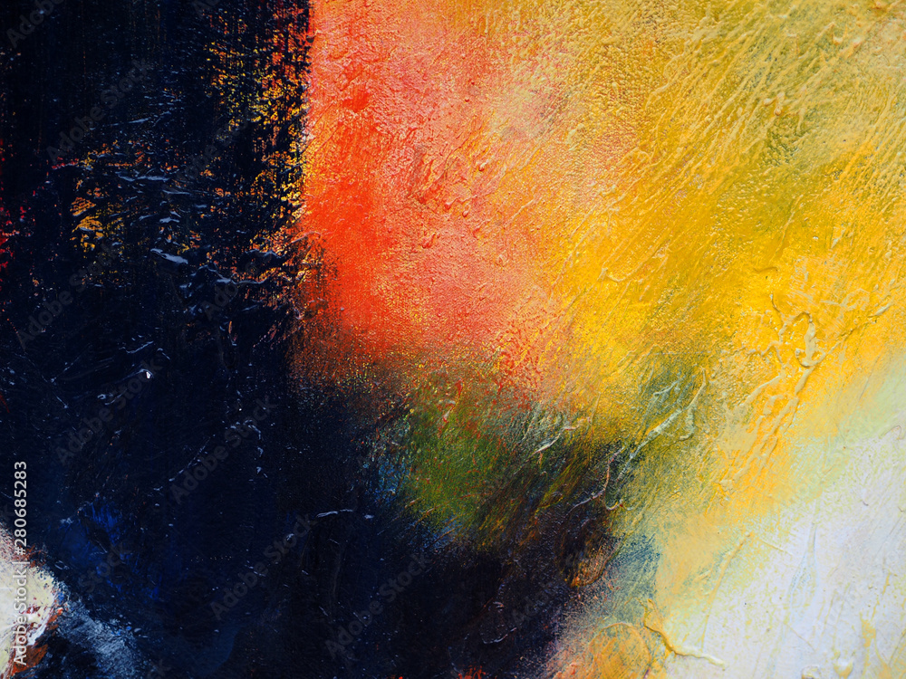 Colorful oil painting multi colors abstract background and texture ...