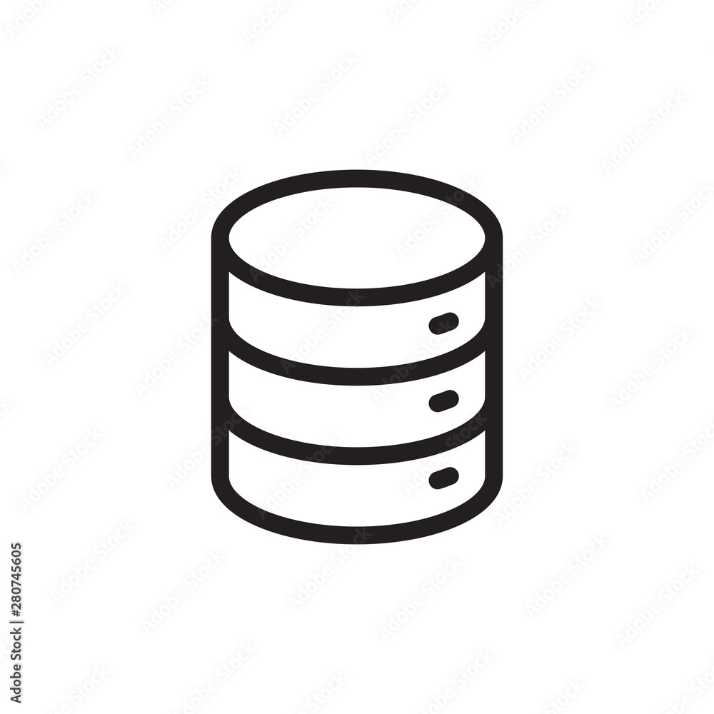 flat line server icon symbol sign, logo template, vector, eps 10 Stock ...