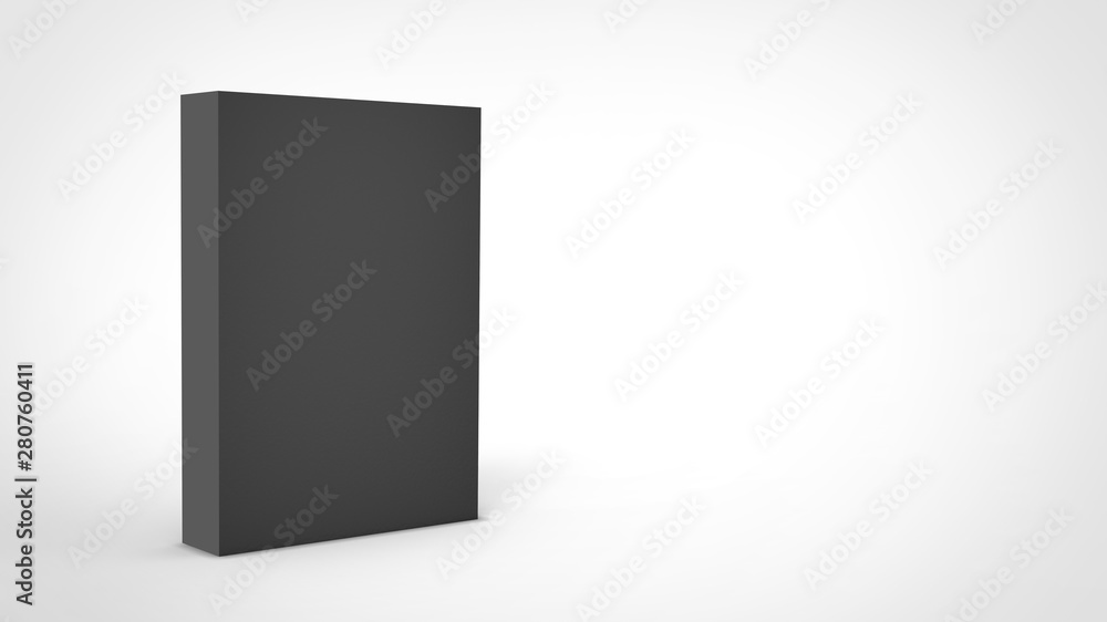 3d cube box render on isolated background for product package design ...