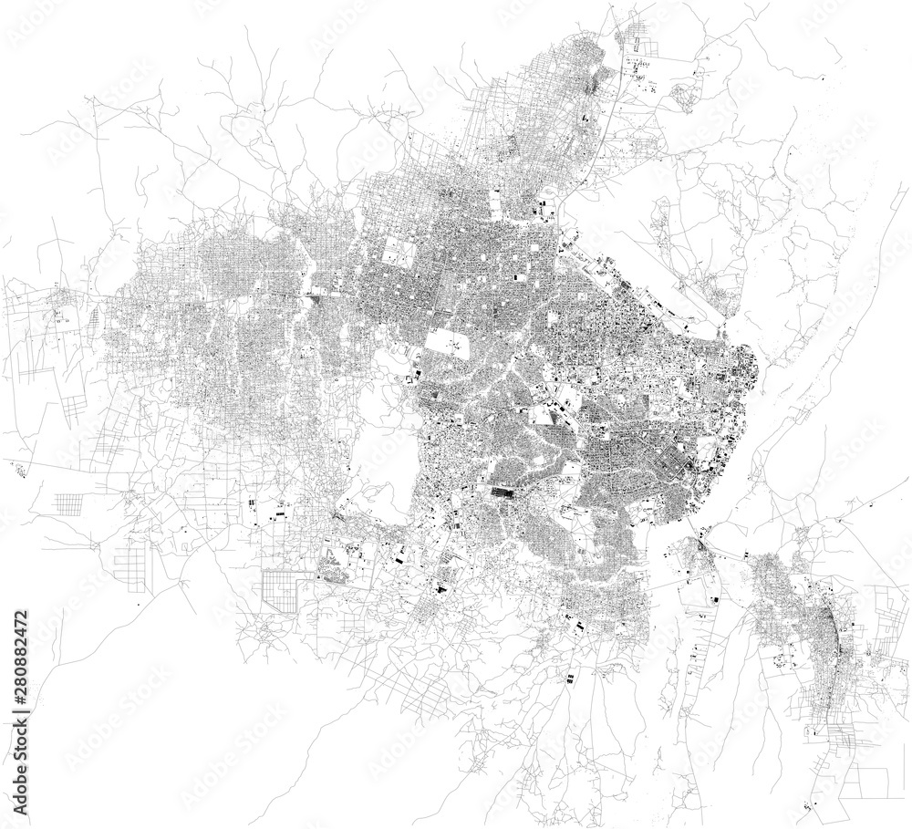 Satellite map of Juba, it is the capital and largest city in the ...