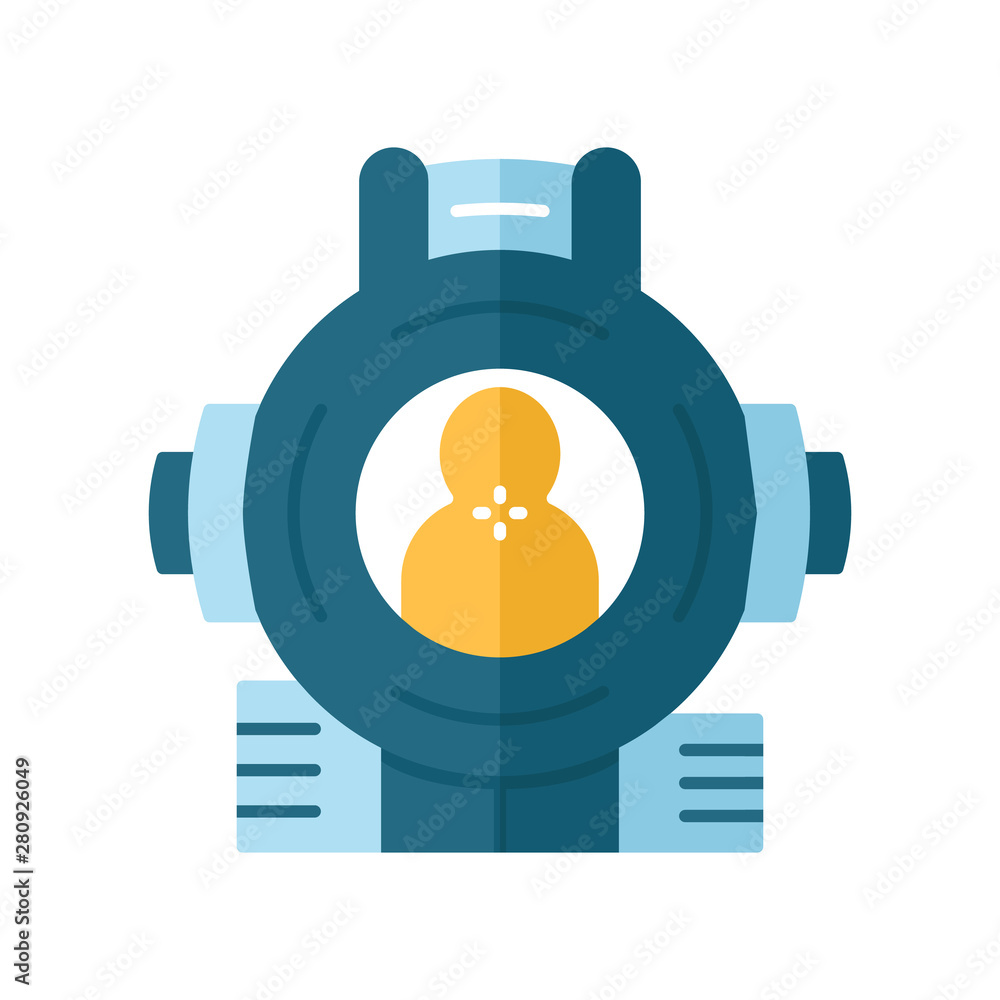 Vector de Stock Shooting aim flat design long shadow color icon ...