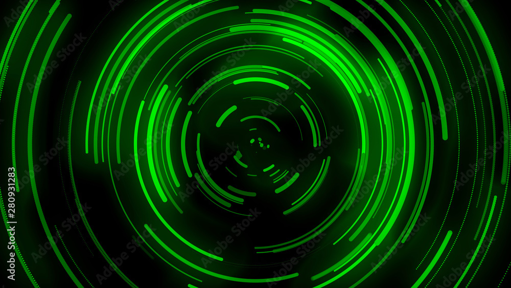 3D animated background, the movement of the green curve, the curve is ...