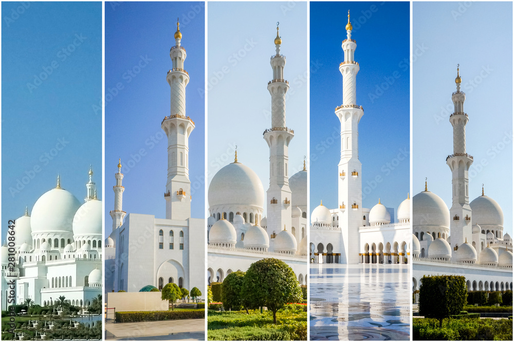 Foto de Stock Collage from different pictures of beautiful views of ...