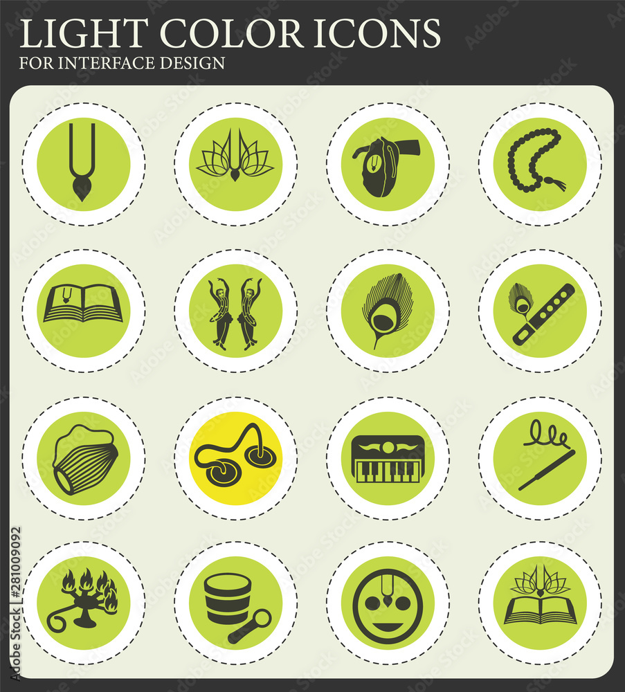 hare krishna icon set Stock Vector | Adobe Stock
