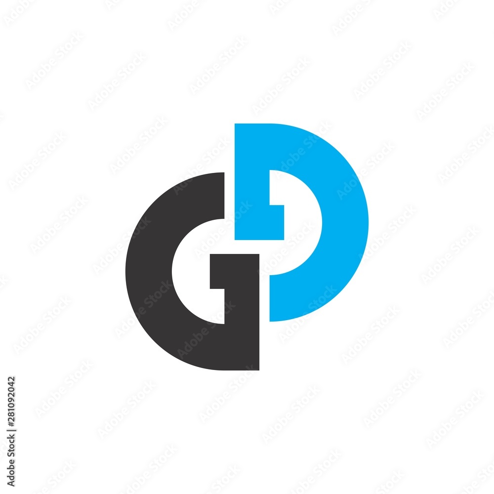 Letter GD logo design vector Stock Vector | Adobe Stock
