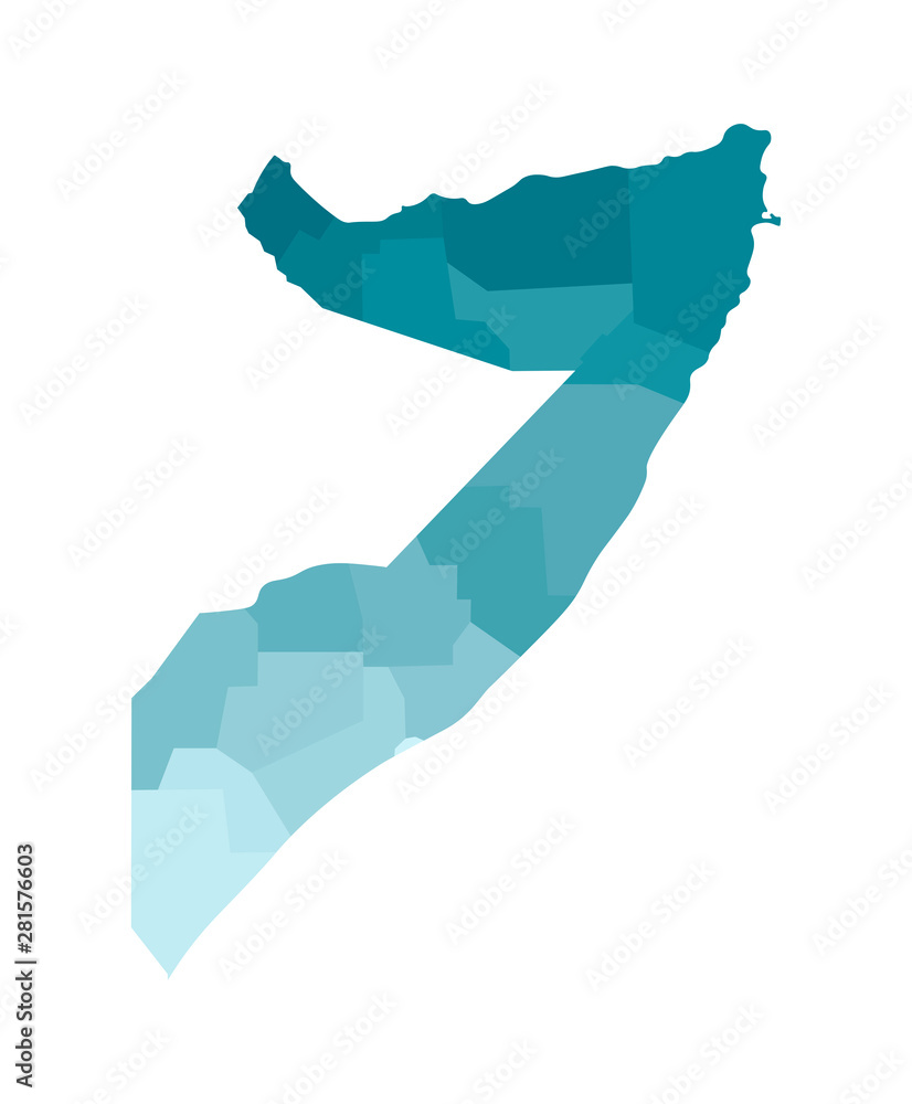 Vector isolated illustration of simplified administrative map of ...