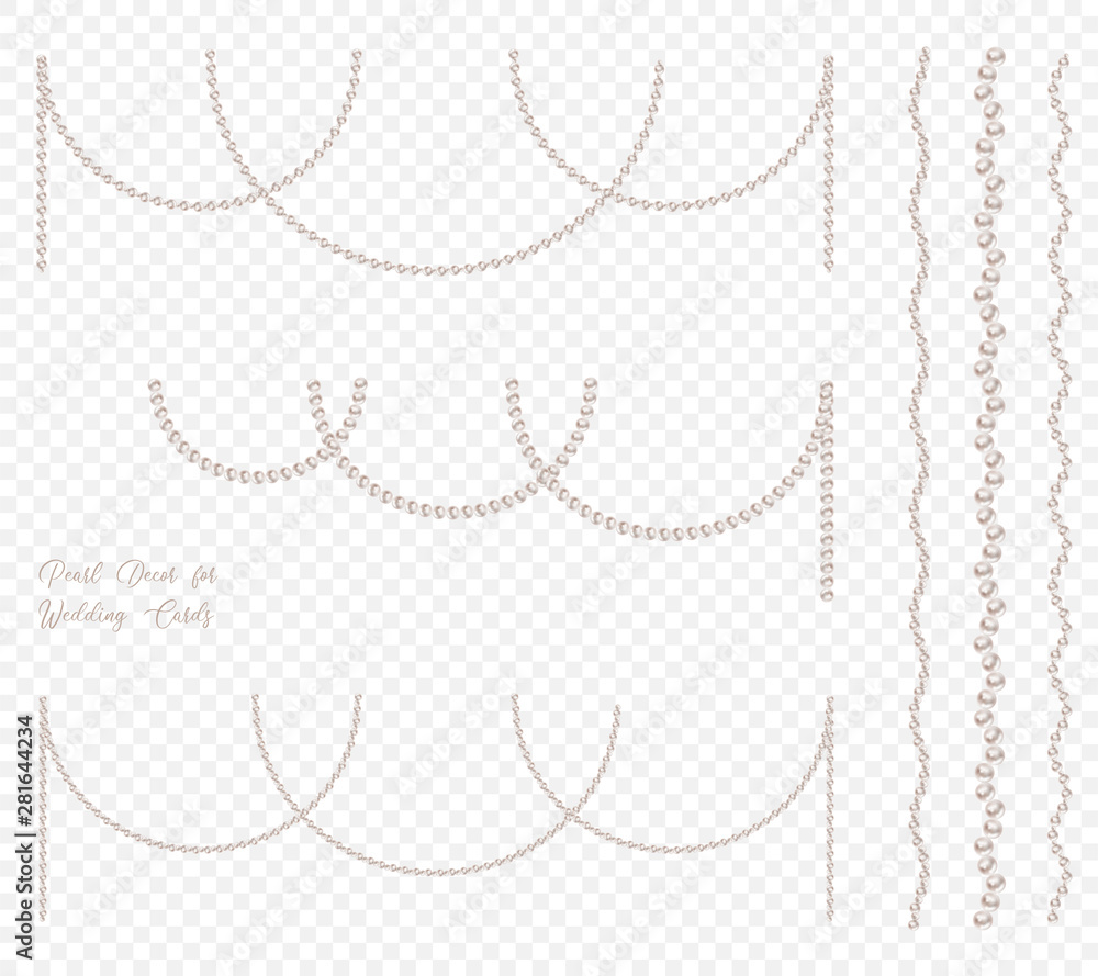 Pearl garlands for gala decoration Stock Vector | Adobe Stock